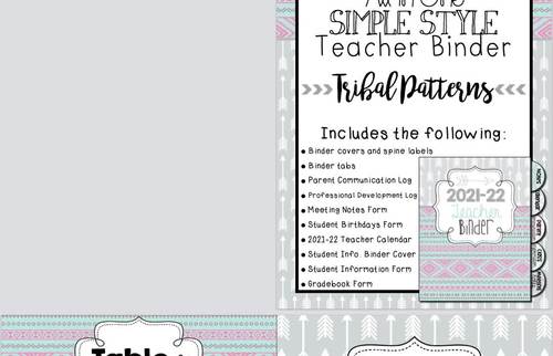 All-in-One Simple Style Teacher Binder {Tribal Patterns} by Jessica Heeren