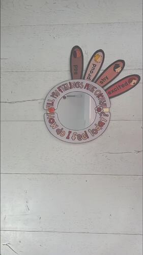 BOHO Flower of Feelings Mirror Display / All Feelings are OKAY! | TPT