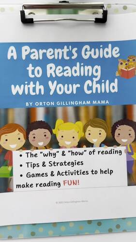 Science of Reading Parent Guide for At Home Practice by Orton ...