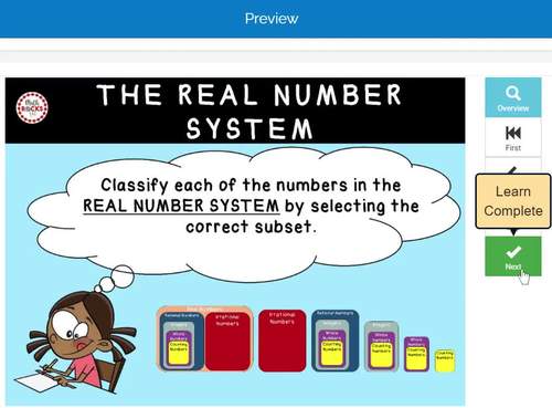 Classifying Numbers Using The Real Number System Boom Cards™ by Math ...