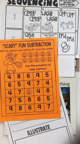 The Little Old Lady who Wasn't Afraid of Anything Halloween Activities