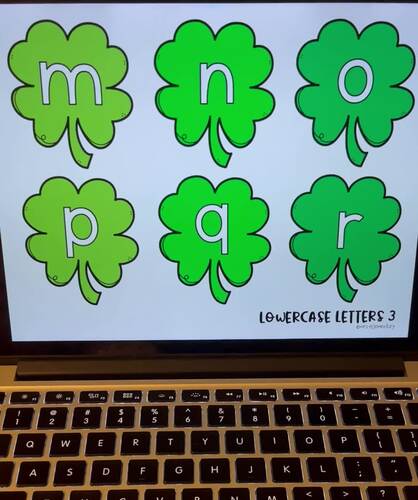 St Patricks Day Shamrock Letters Sort Game and Literacy Center | TPT