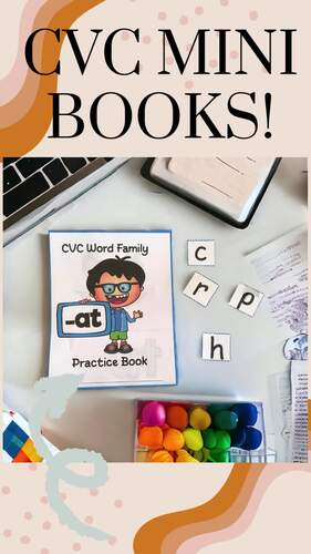 -at CVC Word Family Bundle Activity Set with Worksheets, Readers ...