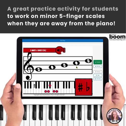 Creating Minor 5-Finger Scales on the Staff BOOM™ Cards Digital Scales ...