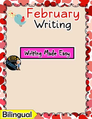 Valentine's Day Writing BILINGUAL Unit: Family Love Letters/Cartas de amor