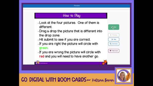 Boom™ Cards: Which one is different? Thanksgiving Edition by Katrina Bevan