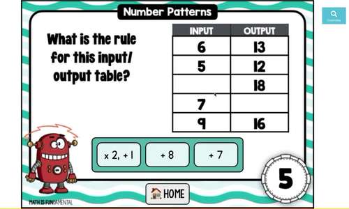 Number Patterns Digital Task Cards for Use with Boom™ Learning | TPT