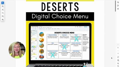 Deserts & Sand Dunes Choice Menu Digital Resource | Landforms & Biomes ...