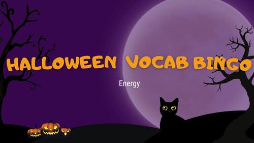 Physical Science Halloween Vocabulary and Activity Sheet Bundle | Sub Plans