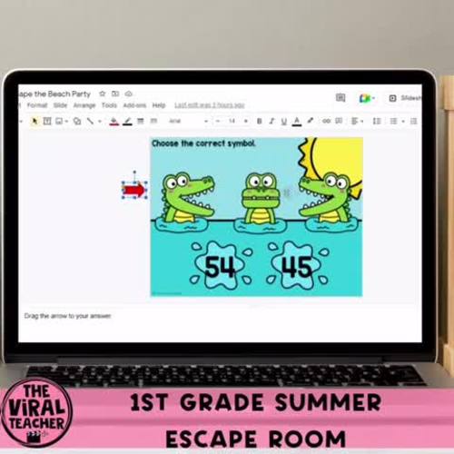 1st Grade Math and ELA Summer Escape Room Google Slides™ Game | TPT
