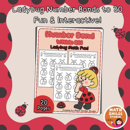 Ladybug Number Bonds to 20 | Missing Number & Color Activity | 1st ...