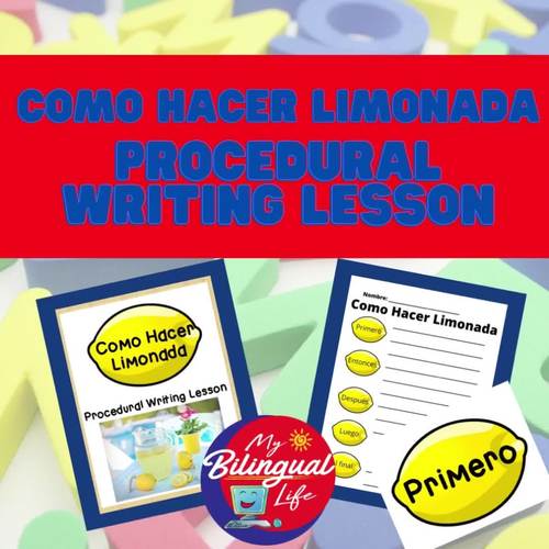 Como Hacer Limonada Procedural Writing How To Writing Lesson in Spanish