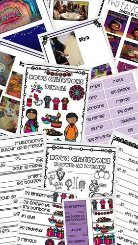 French Winter Bundle: Diwali French Informational Text by A Series of ...