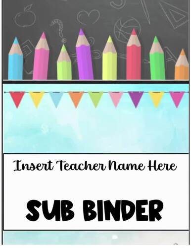 Editable Substitute Binder | Elementary #LABOROFLOVE | TPT