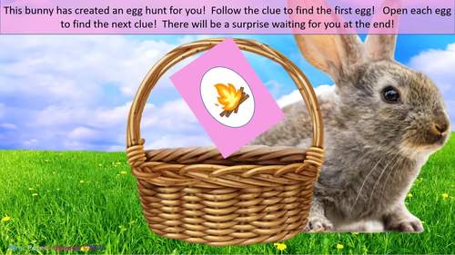 Interactive Easter Egg hunt - open-ended speech game, teletherapy, no print