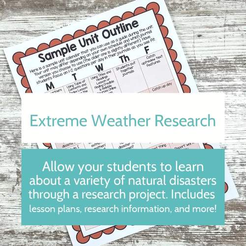 Extreme Weather and Natural Disasters Research Unit (Print Version)