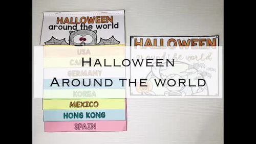 Halloween around the world | Reader and Flip book by Ms Herraiz | TpT