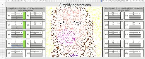 Digital Math Pixel Art 4th Grade Fluency Number Sense YEARLONG Program