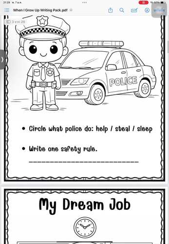 My Dream Job Worksheets | 20 Careers for Kids by Sheetzy Room | TPT