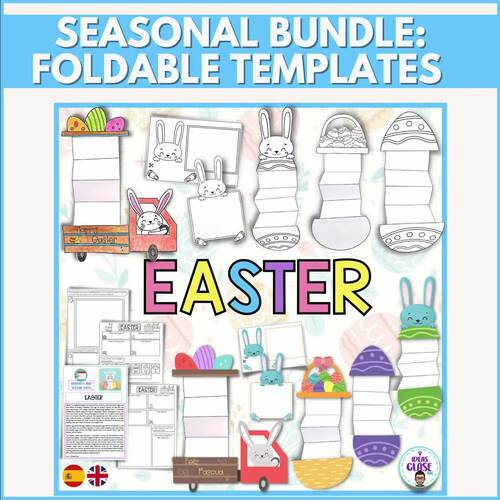 Foldable writing templates bundle- holidays- Christmas, Thanksgiving ...
