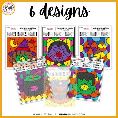 Halloween Spanish Activities: Spanish Shapes Worksheets, Spanish Color ...