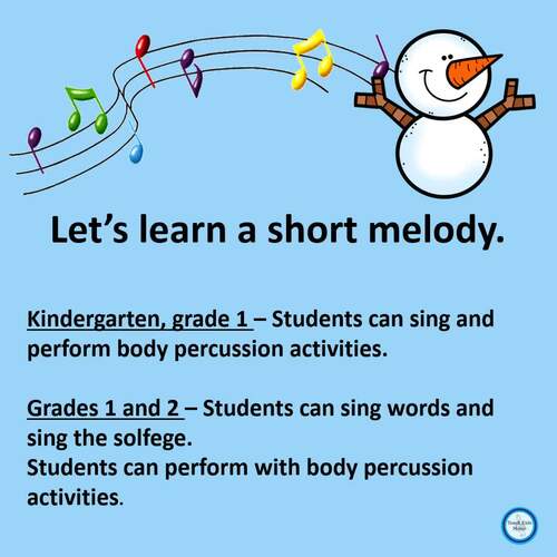 Song in the City, Sneezy the Snowman, Music and Literacy, BUNDLE ...