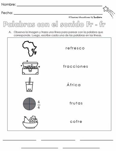 Sílabas trabadas │Grupo consonántico de la fr by Tesoros Educativos