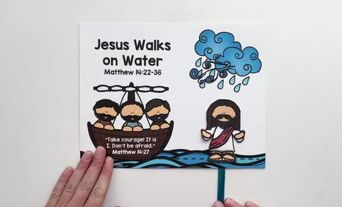 Jesus Walks on Water Bible Craft, Sunday School Craft | TPT