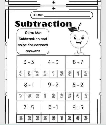 Subtraction Worksheets: Fun and Engaging Activities for Kids (30 Pages)