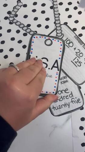 Patriotic Military Math Place Value Craft by The Teaching Diva Corner