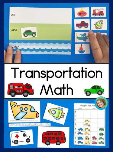 Transportation Math with Graphing Sorting Venn Diagrams and Measurement