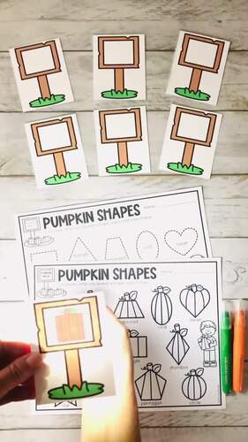 Fall Magic Reveal Pumpkin Shapes - Magic Reveal Flashlight Activities ...