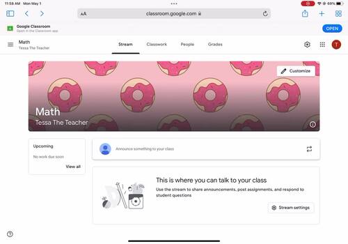 ANIMATED Google Classroom Header Banner GIF Pink Donuts by Tessa The ...