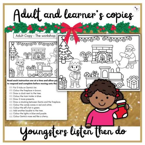 Christmas comprehension and listening skills activities for kinder to ...