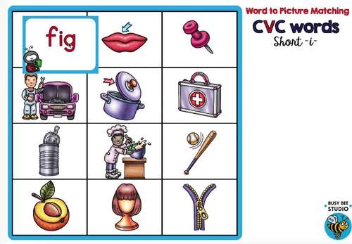 CVC Words Games Word to Picture Matching Boom Cards BUNDLE by Busy Bee ...