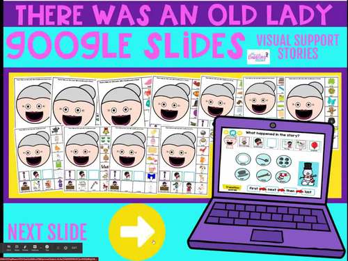 There Was An Old Lady Books Story Retell Visual Supports | TPT