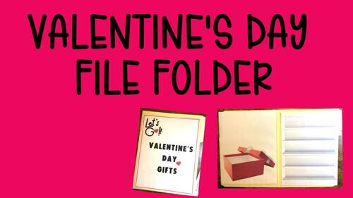 Valentine's Day File Folder Special Education Life Skills Speech Therapy