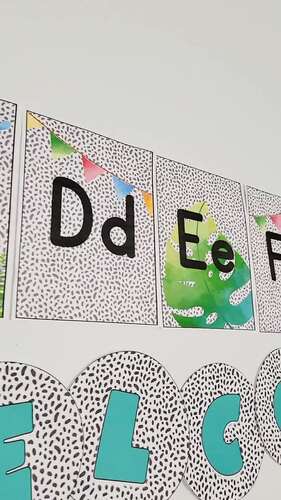 Flamingo Tropical Classroom Decor Alphabet Posters Print - Editable