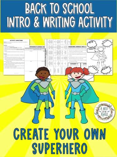 Back to School Create a Superhero Activity - Community Building ...