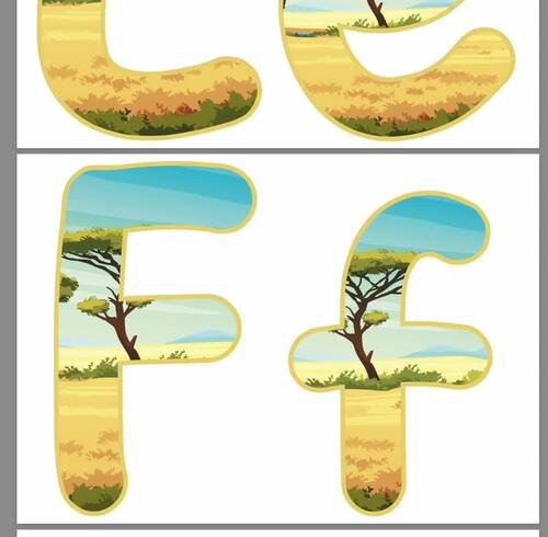 SAVANNAH Themed Letter, Number & Bunting Sets BULLETIN BOARD by ...