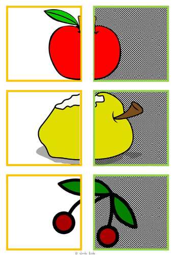 Match Flash Cards Half Preschool Autism Sped FOOD by Words Aside