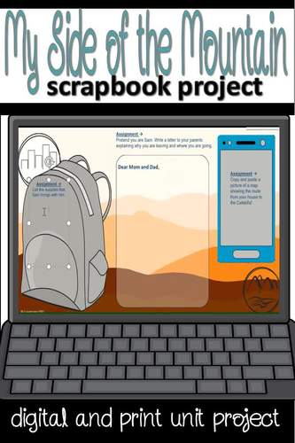 My Side of the Mountain Unit Scrapbook novel study by 3 Sweet Peas