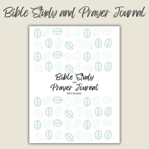 Bible Study and Prayer Journal with Gratitude Journal - Printable