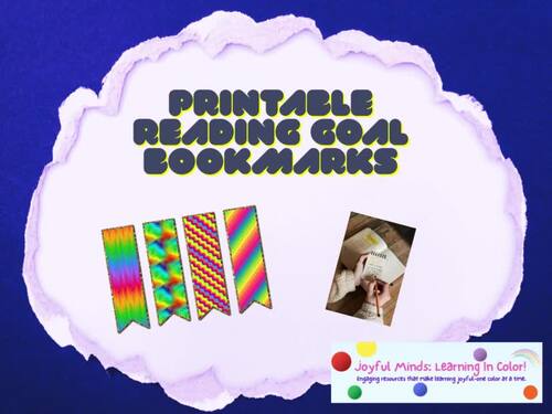 Printable Reading Goal Bookmarks | Colorful Student Reading Motivation Tool