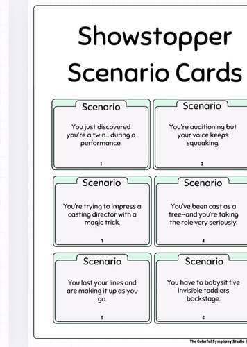 Showstopper Ad-Lib Challenge: Musical Theatre Improv Game & Lyric Lab