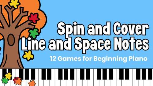 Identifying Line and Space Notes: Fun Fall Piano Game for Beginner Piano