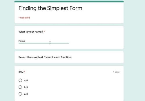 4th Grade Math Fractions and Decimals Google Form Assessment Bundle