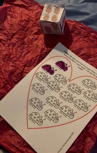 Valentine's Day Love Bug Counting Math Game for Preschool , PreK ...