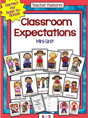 CLASSROOM RULES & EXPECTATIONS Back to School Posters Booklet for K ...