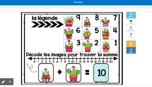 French Math Boom Cards I le Code Secret Addition Valentine Edition sums ...